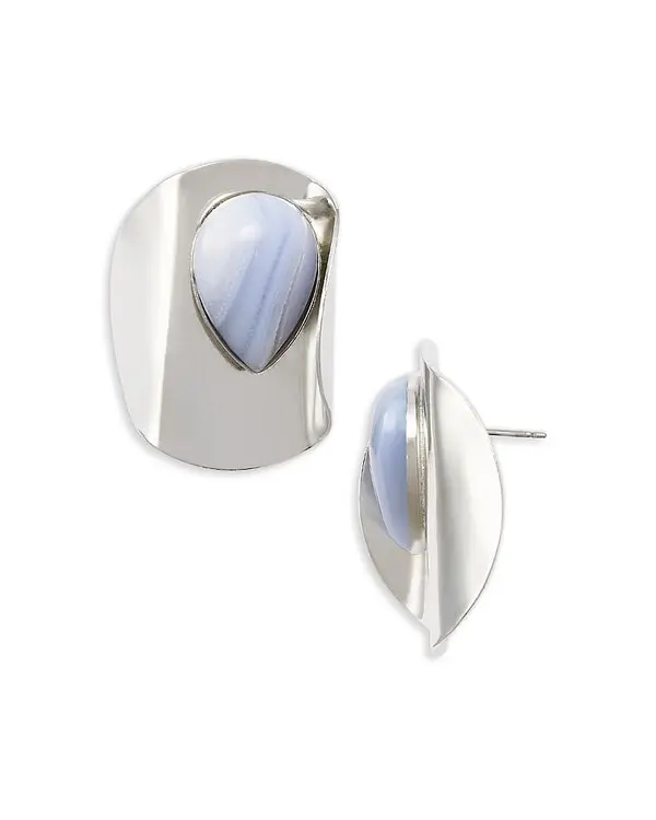 JENNIFER BEHR Keziah Earrings - Blue Lace Agate
