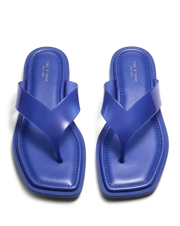 Rag & Bone Gracie Jelly Thong Sandals - Deep Blue