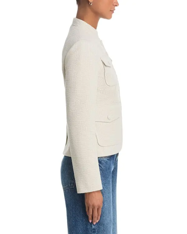 Rag & Bone Mercer Textured Button-detailed Blazer - Grey
