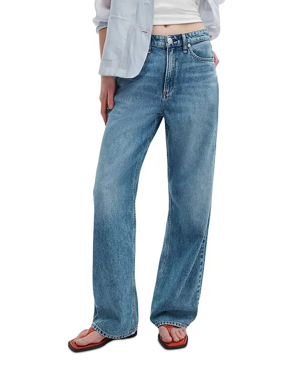 Rag & Bone Featherweight Logan High Rise Wide Leg Jeans - Lyon
