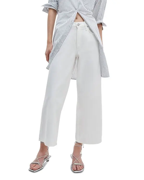Rag & Bone Featherweight Andi High-rise Wide-leg Jeans - White