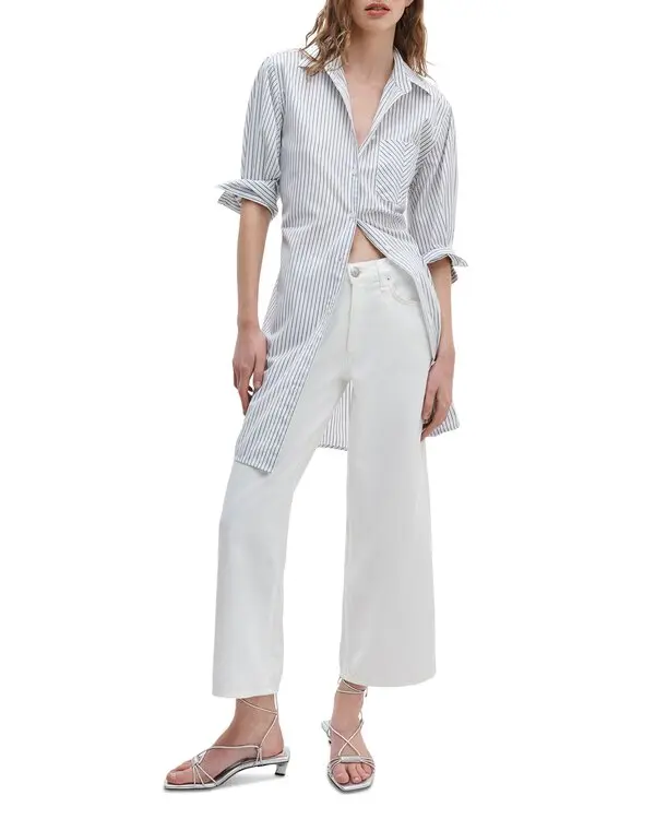 Rag & Bone Featherweight Andi High-rise Wide-leg Jeans - White