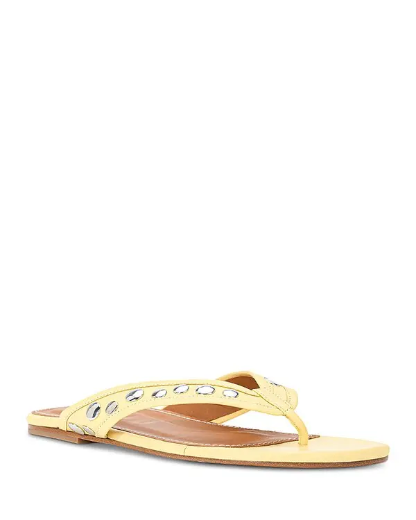 Staud Nova Thong Sandals With Stud Embellishments