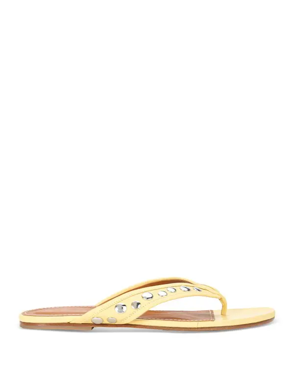 Staud Nova Thong Sandals With Stud Embellishments