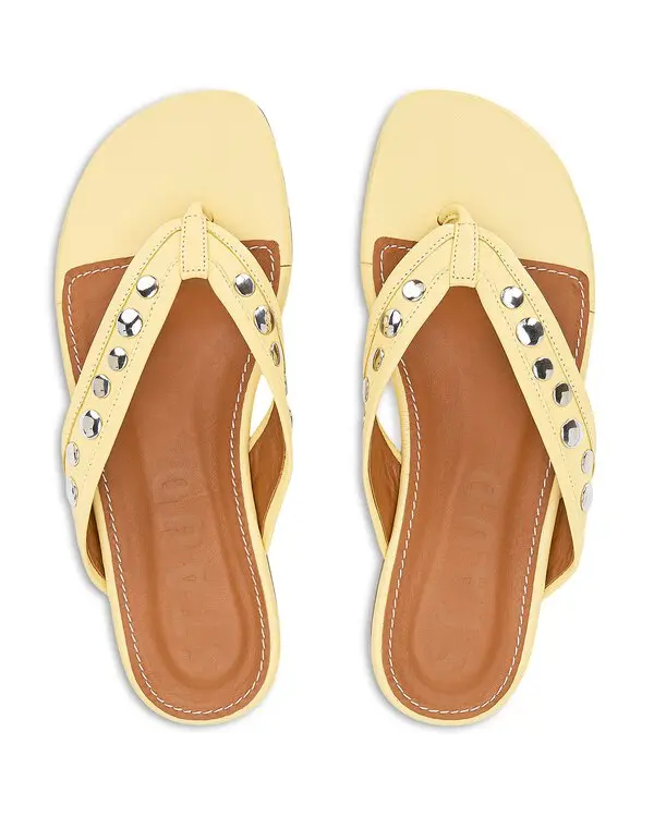 Staud Nova Thong Sandals With Stud Embellishments