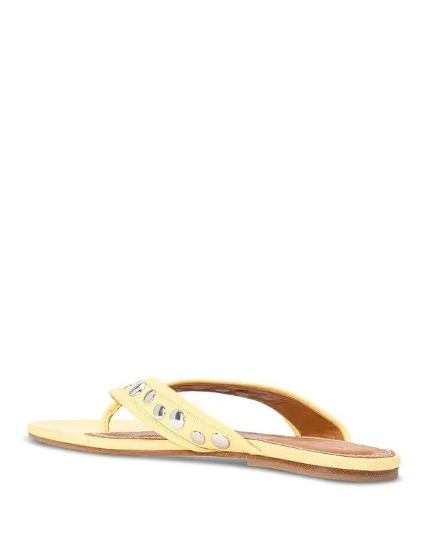 Staud Nova Thong Sandals With Stud Embellishments