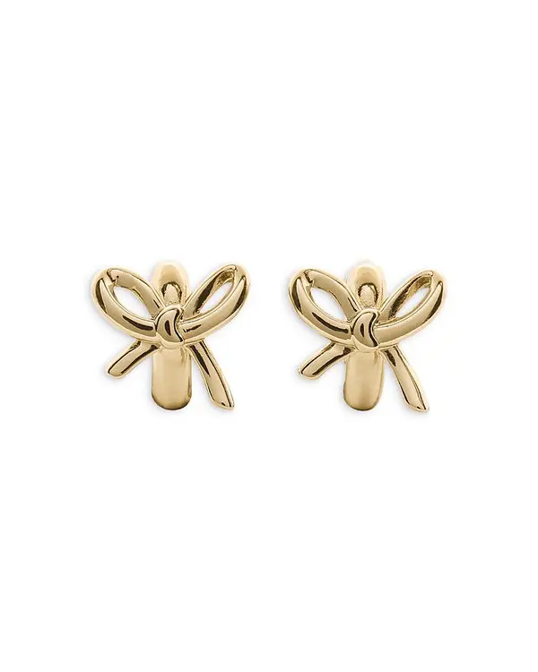 Kate Spade New York Bow Huggie Hoop Earrings - Gold