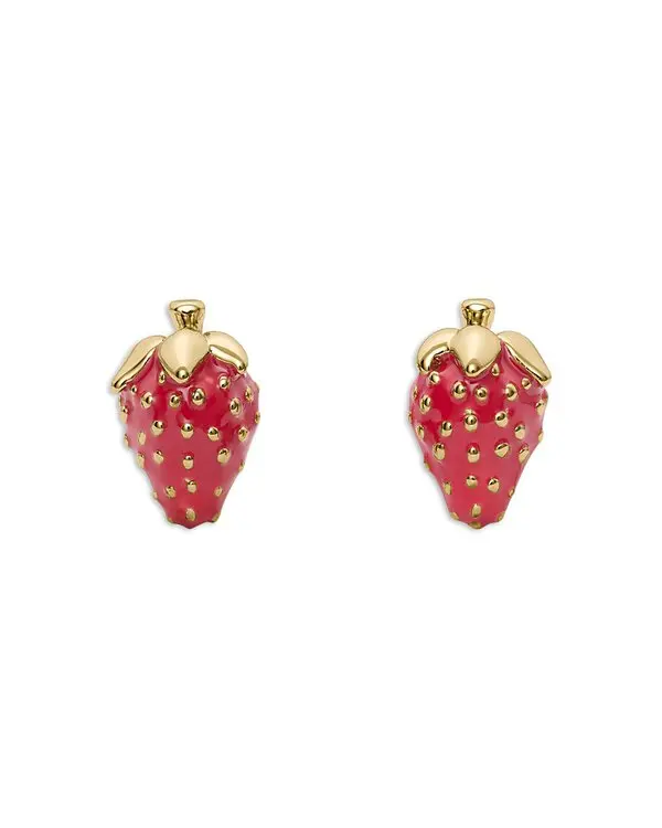 Kate Spade New York Secret Garden Strawberry Stud Earrings - Red