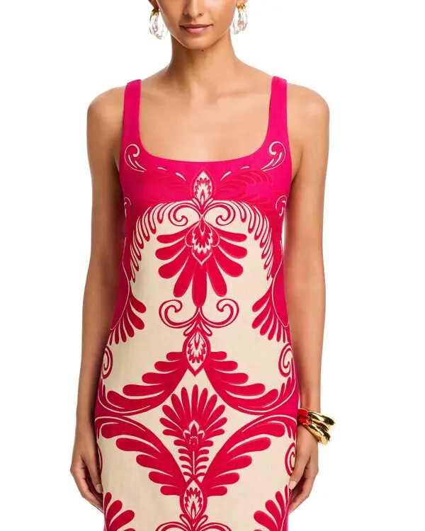 Farm Rio Spring Arabesque Midi Dress