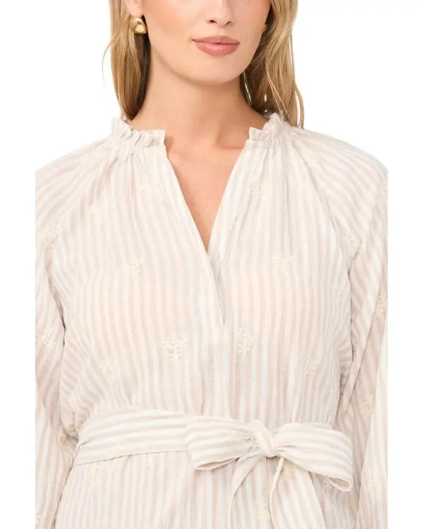 Vince Camuto Ruffled Puffed Sleeve Mini Dress