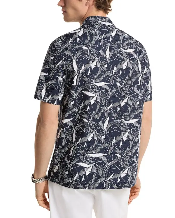 Michael Kors Floral Camp Collar Shirt - Midnight