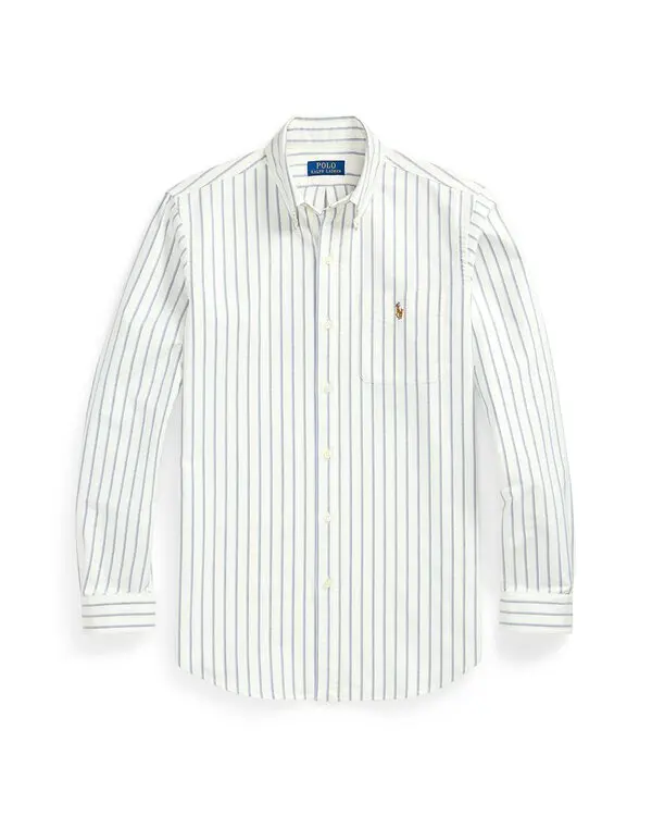 Polo Ralph Lauren Classic Fit Stripe Oxford Shirt - White/blue