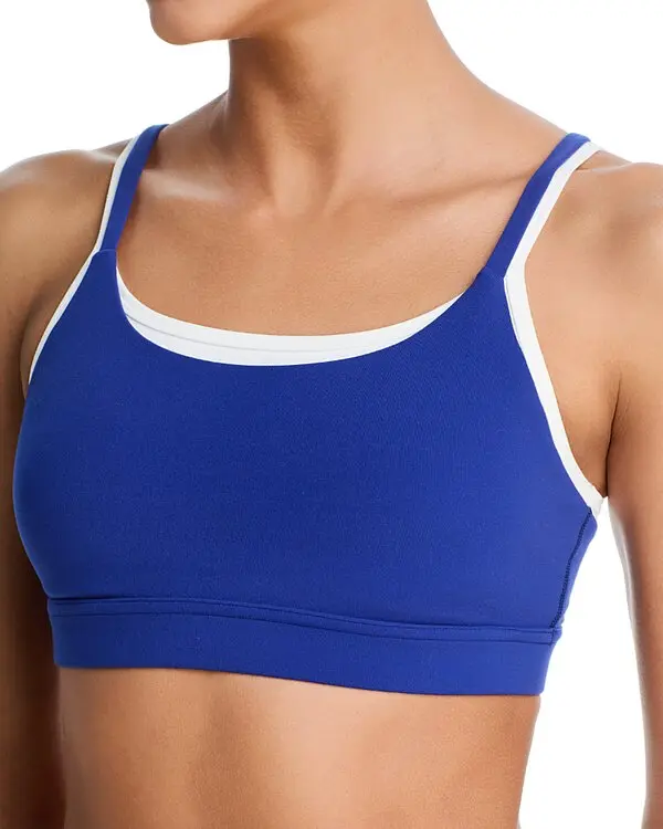 Splits59 Elliah Double Layer Sports Bra - Cobalt/whie