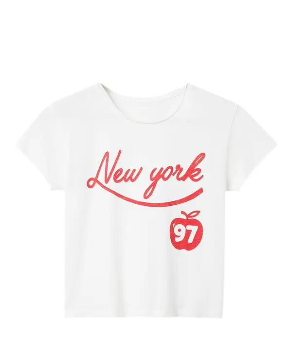 Junk Food Clothing Printed Baby Tee - Vintage White