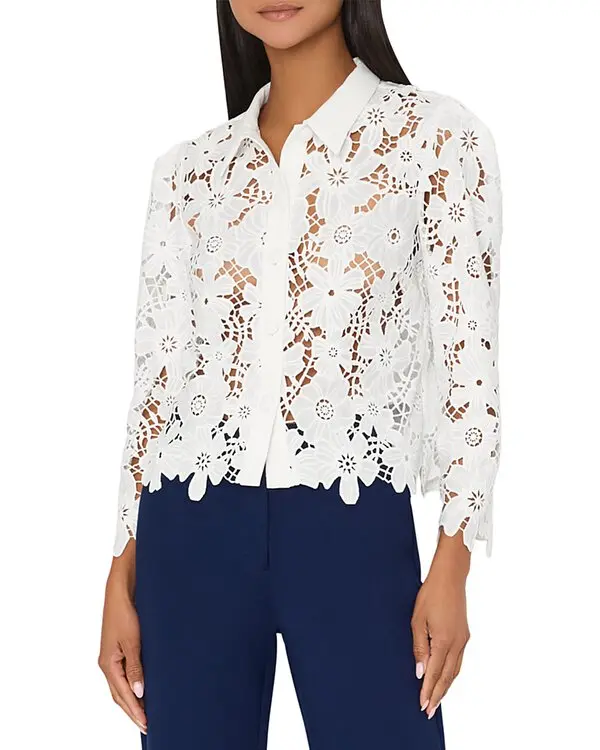 MILLY June Roja Lace Top