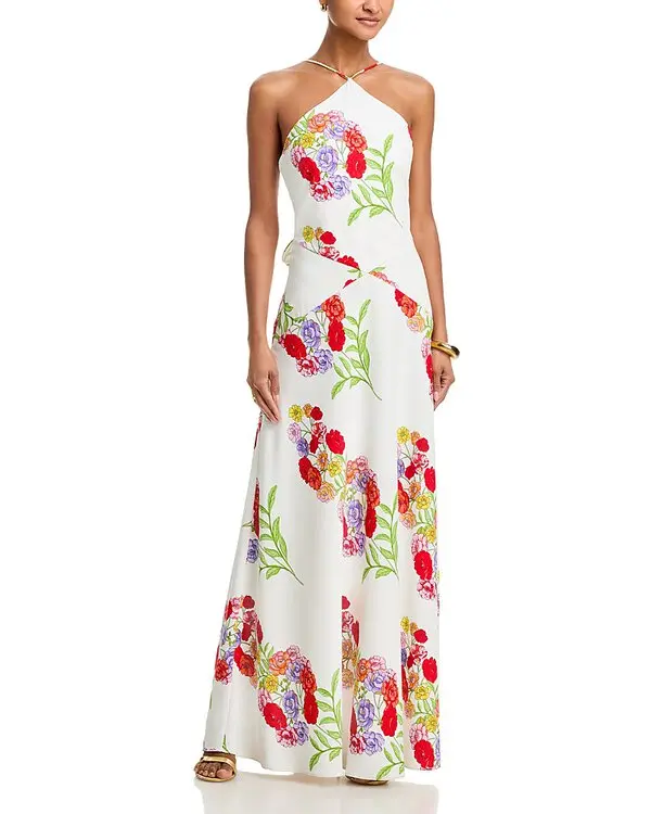 MILLY Leda Maxi Dress - White Multi