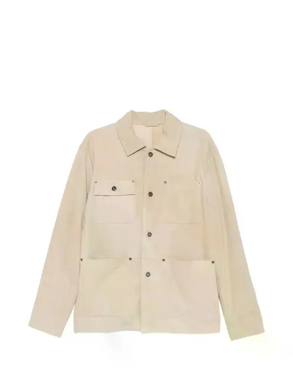 PAOLO PECORA Button-up Shirt Jacket - Neutrals