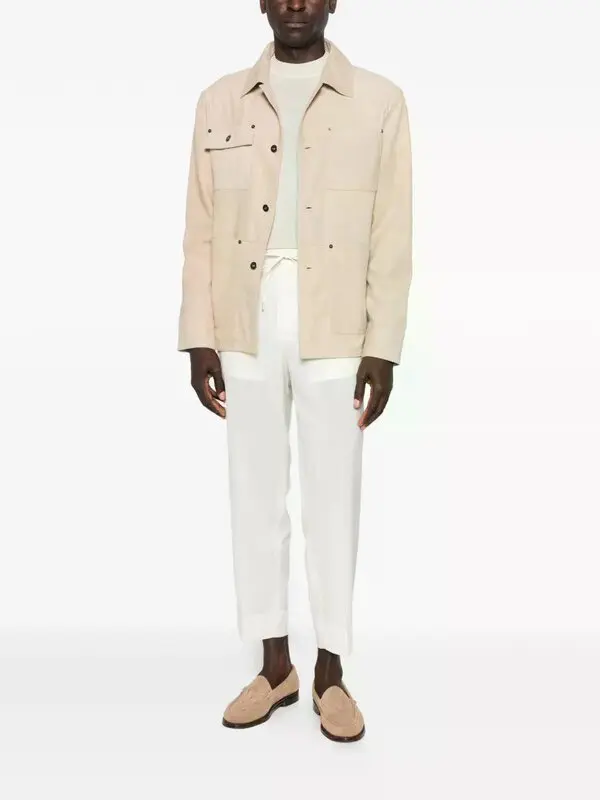 PAOLO PECORA Button-up Shirt Jacket - Neutrals