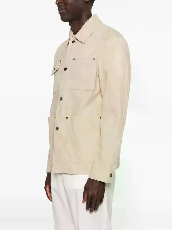 PAOLO PECORA Button-up Shirt Jacket - Neutrals