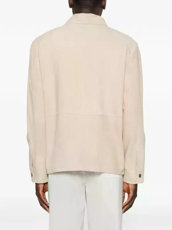 PAOLO PECORA Button-up Shirt Jacket - Neutrals