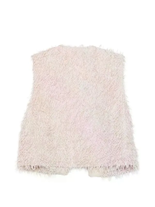 RAME Fringe-detail Sleeveless Jacket