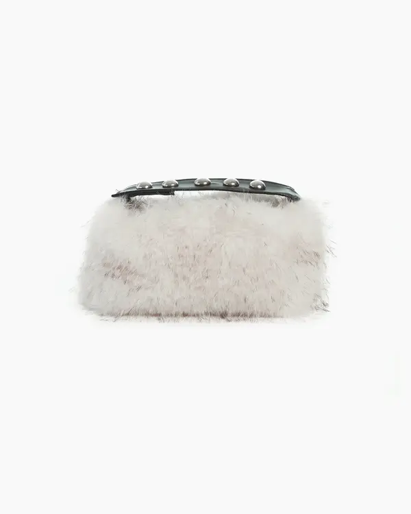 Apparis Tipped Fox Faux Fur Pochette - Noir/blanc Multi