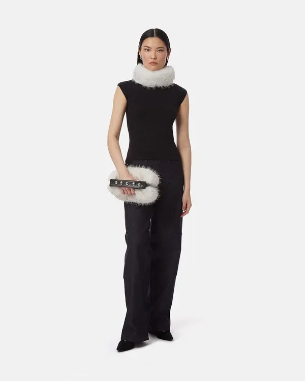 Apparis Tipped Fox Faux Fur Pochette