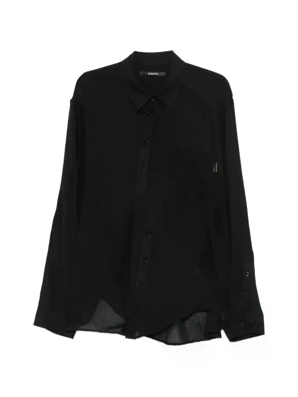 SONGZIO Layered Asymmetric-hem Shirt