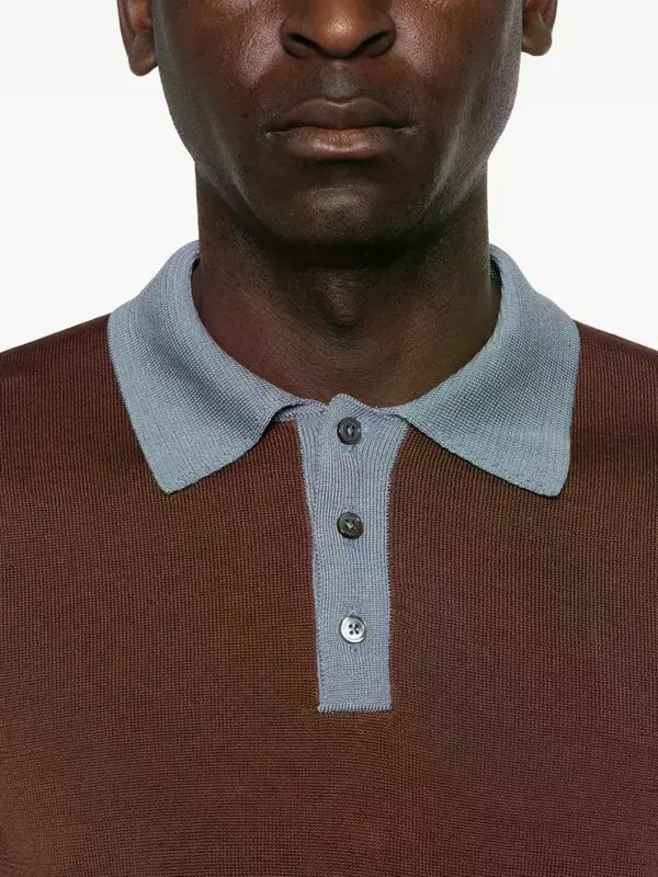 GALLIA Buttoned Short-sleeve Polo Shirt