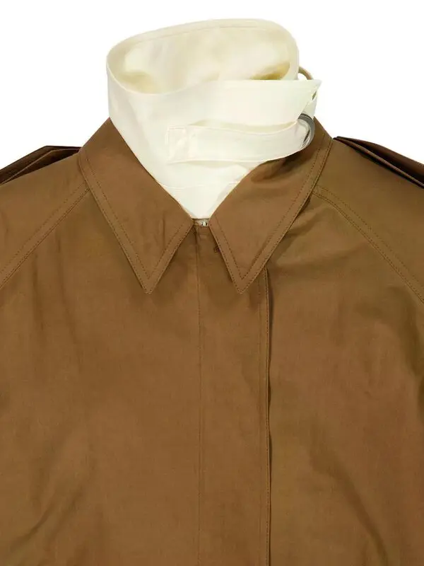 Stella McCartney Double-layer Washed-cotton Trench Coat