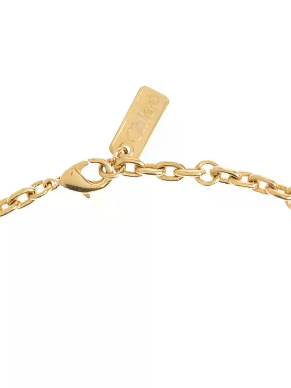 Chloé Chain Necklace With Horse-head Motif And Tassel - Gold