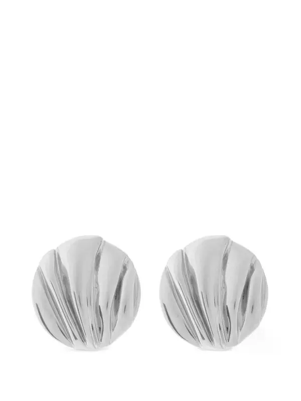 Chloé Pleated Clip-on Earrings - Silver