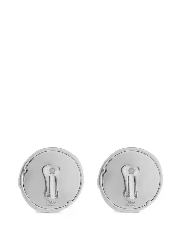 Chloé Pleated Clip-on Earrings - Silver