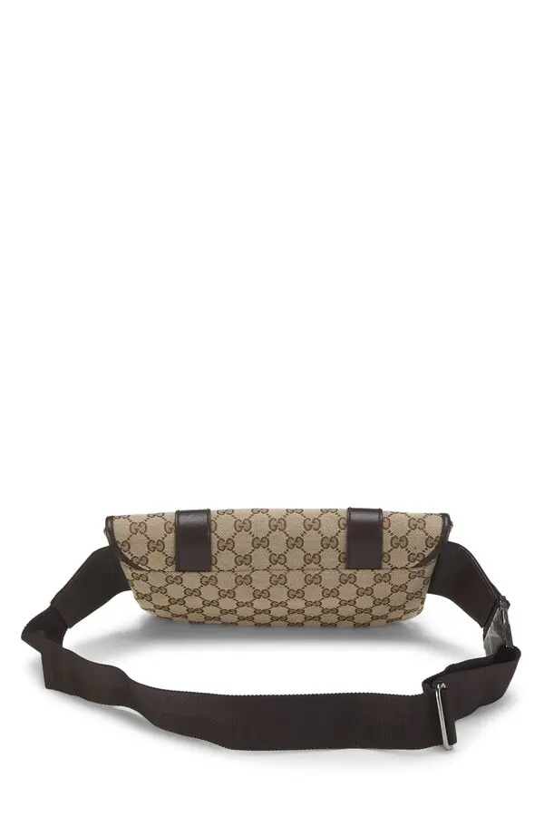 Gucci Original Gg Double Strap Waist Pouch - Brown