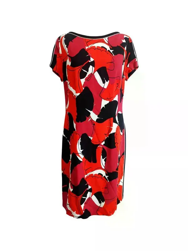 BOSS Abstract-print Tailored Dress - Red