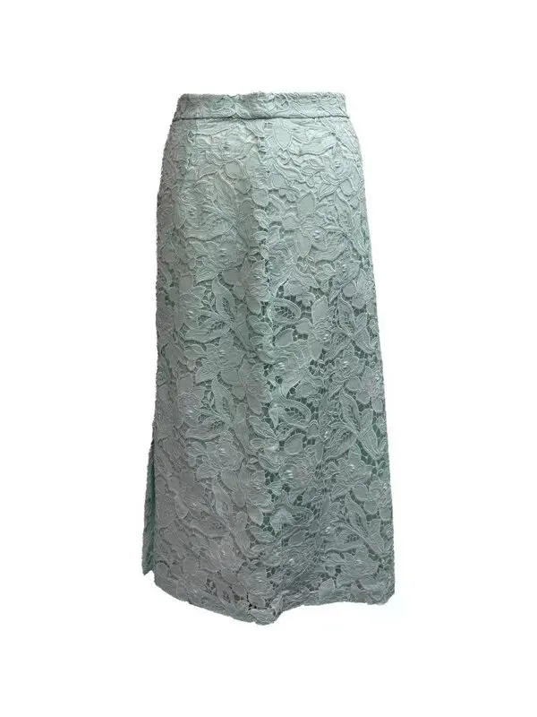 Zimmermann Lace Detailed Floral Midi Skirt