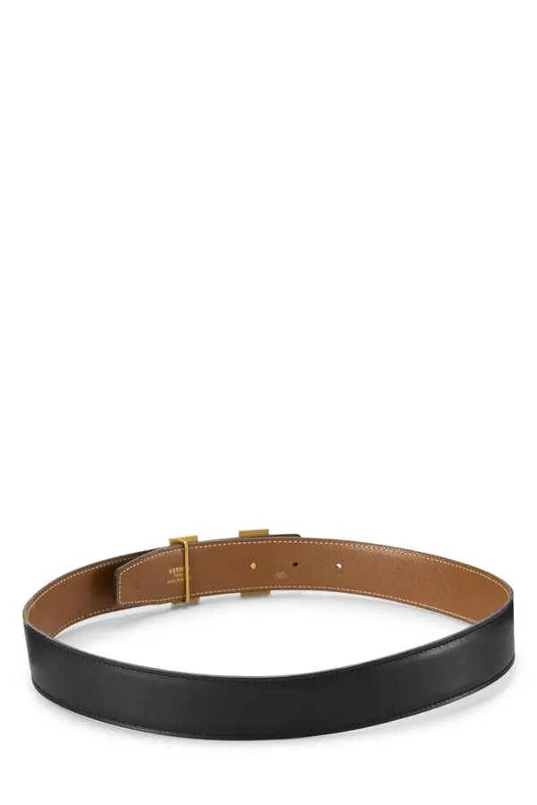 Hermès Constance Belt With Gold-tone 'h' Buckle - Black