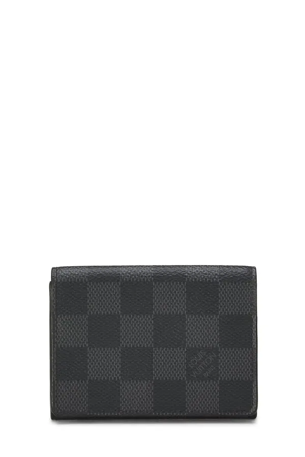 LOUIS VUITTON Damier Graphite Canvas Business Card Holder - Black