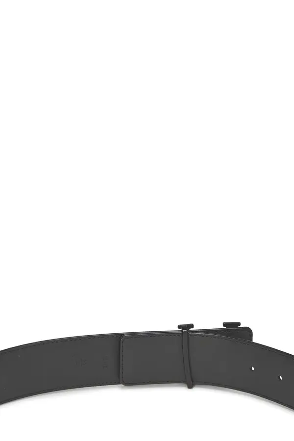 LOUIS VUITTON Monogram Eclipse Initiales Ceinture 90 - Grey