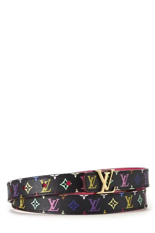 LOUIS VUITTON Takashi Murakami Monogram Multicolore Ceinture 85 - Black