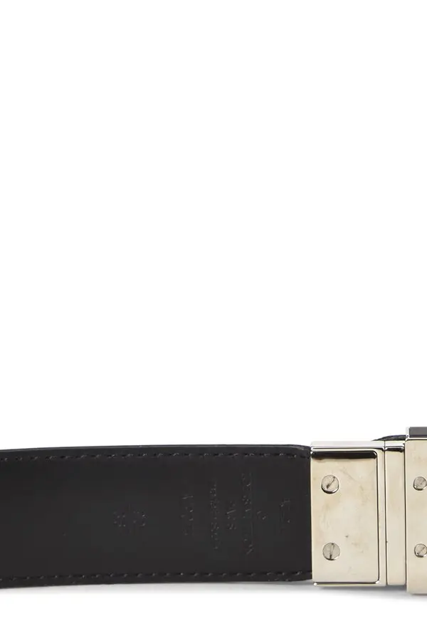 LOUIS VUITTON Damier Graphite Slender Reversible Belt