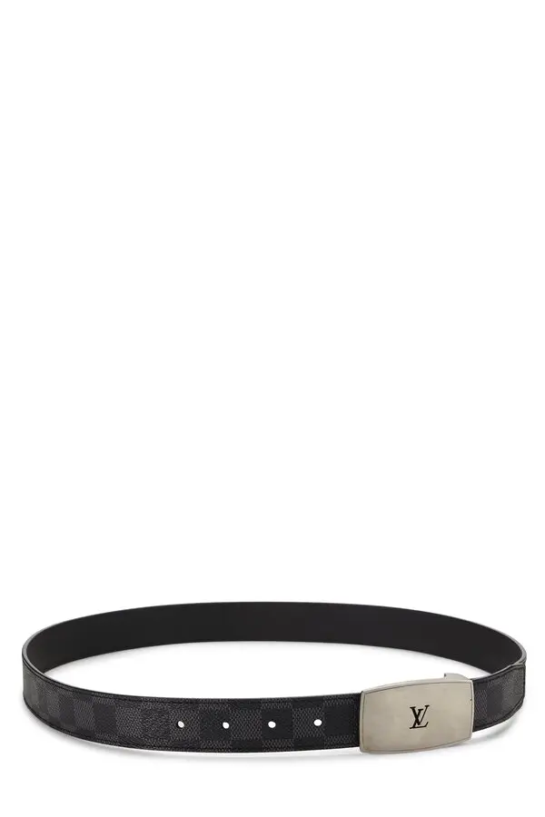 LOUIS VUITTON Damier Graphite Cutout Reversible Ceinture 95