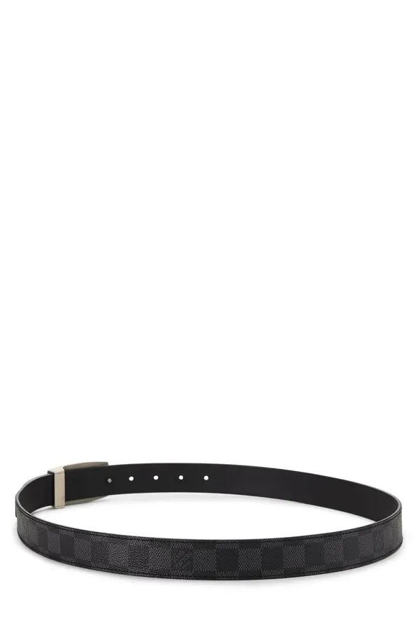 LOUIS VUITTON Damier Graphite Cutout Reversible Ceinture 95