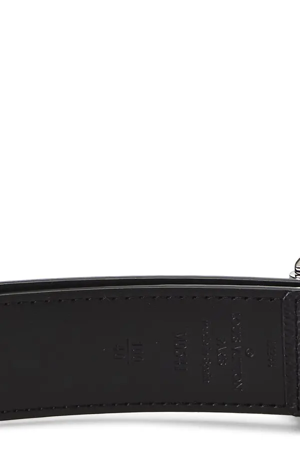 LOUIS VUITTON Monogram Eclipse Reverso Belt 100