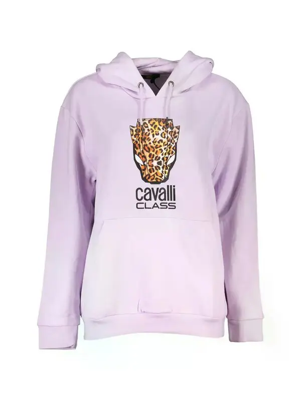 Roberto Cavalli Leopard-head Print Hoodie - Purple