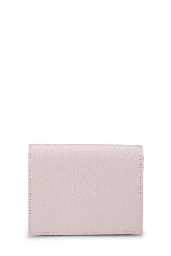 Prada Saffiano Compact Snap Wallet - Pink
