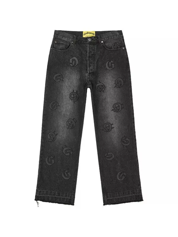 GODSPEED Infinity V2 Logo-print Jeans - Black