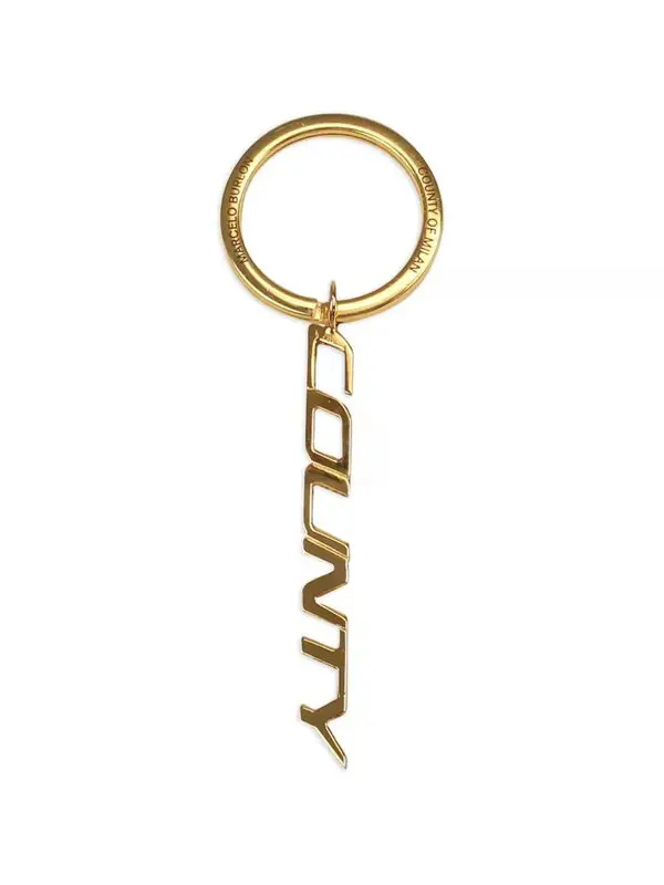 COUNTY OF MILAN Logo-pendant Keychain - Gold
