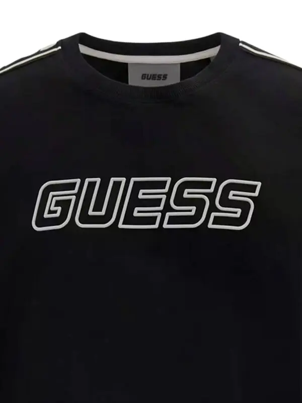 Guess Logo-print Sweatshirt With Tape Detail