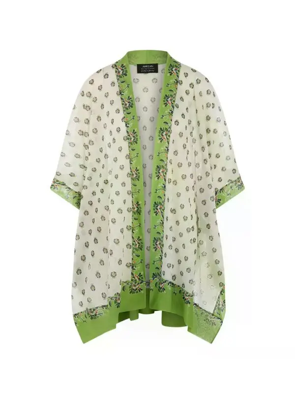 MARCCAIN Floral-print Open-front Cape
